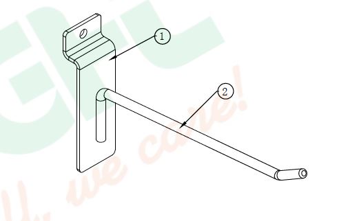 Iron Wire Hooks Slatwall Display Hooks - Buy Slatwall Hook, Iron Wire ...