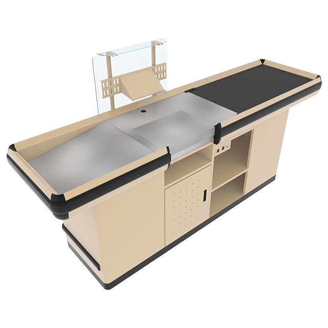 Checkout Counter with Conveyor Belt No Extra Platform - Buy Checkout ...