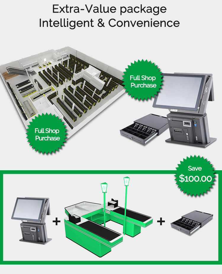 POS System Complete Kit barcoding system - Buy cash counter computer ...