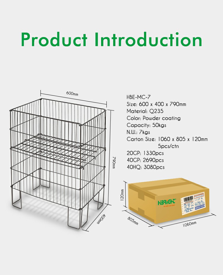 Folding Wire Dump Bin - Buy Folding Wire Dump Bin Product on Highbright ...