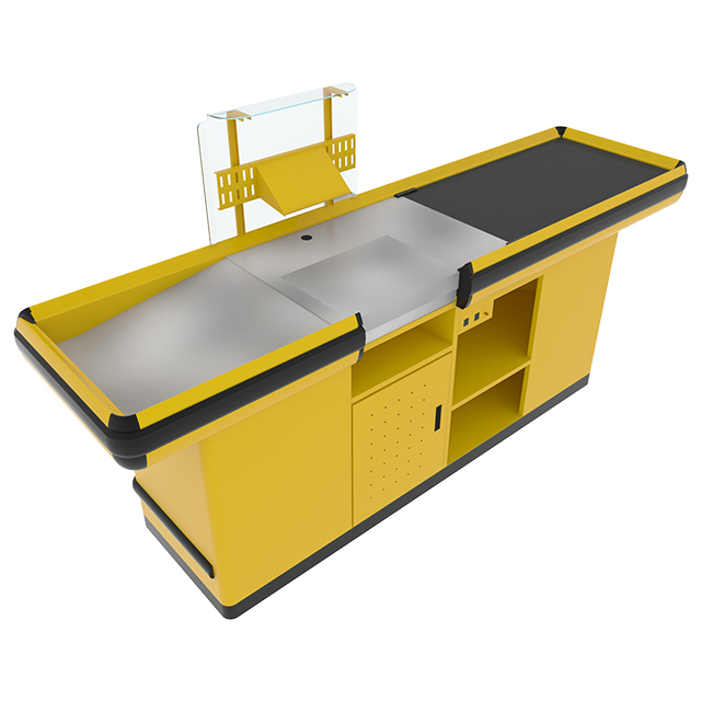 Checkout Counter with Conveyor Belt No Extra Platform - Buy Checkout ...