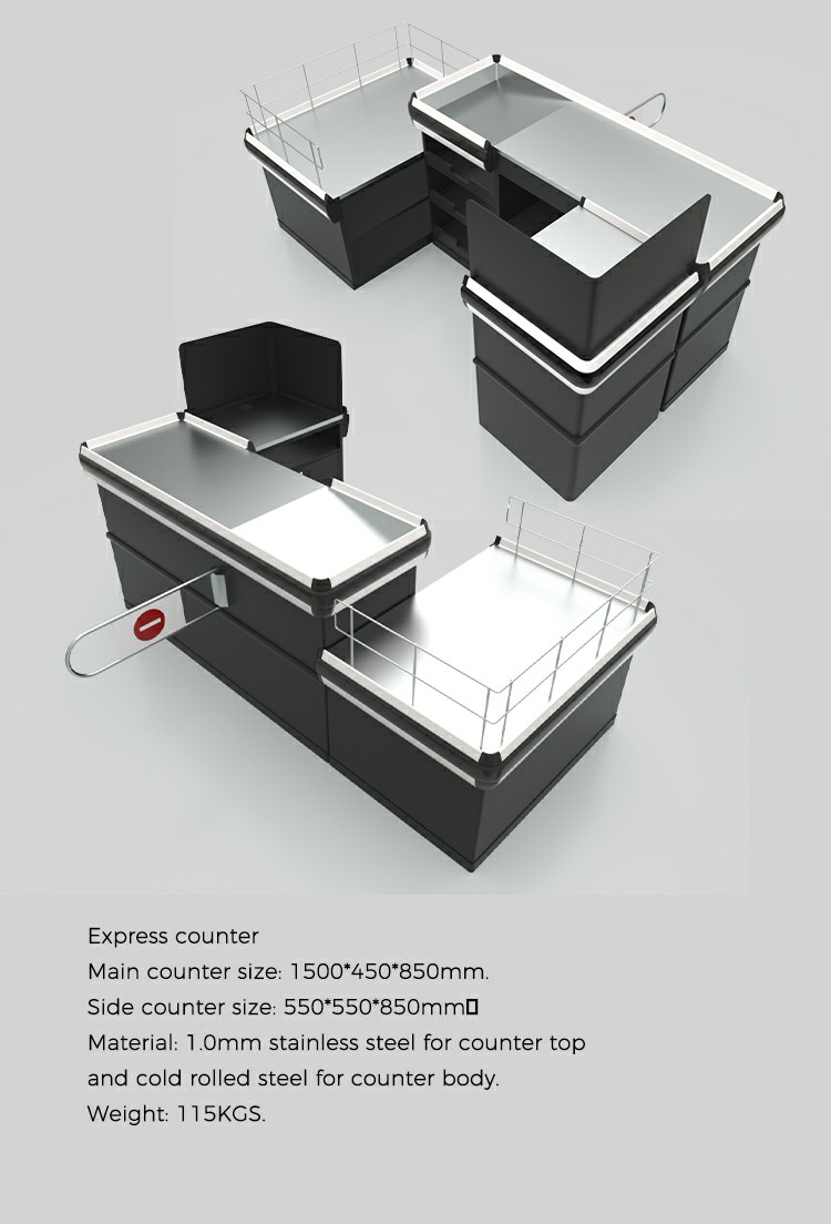 2022 New Design Supermarket Cashier Counter with Platform