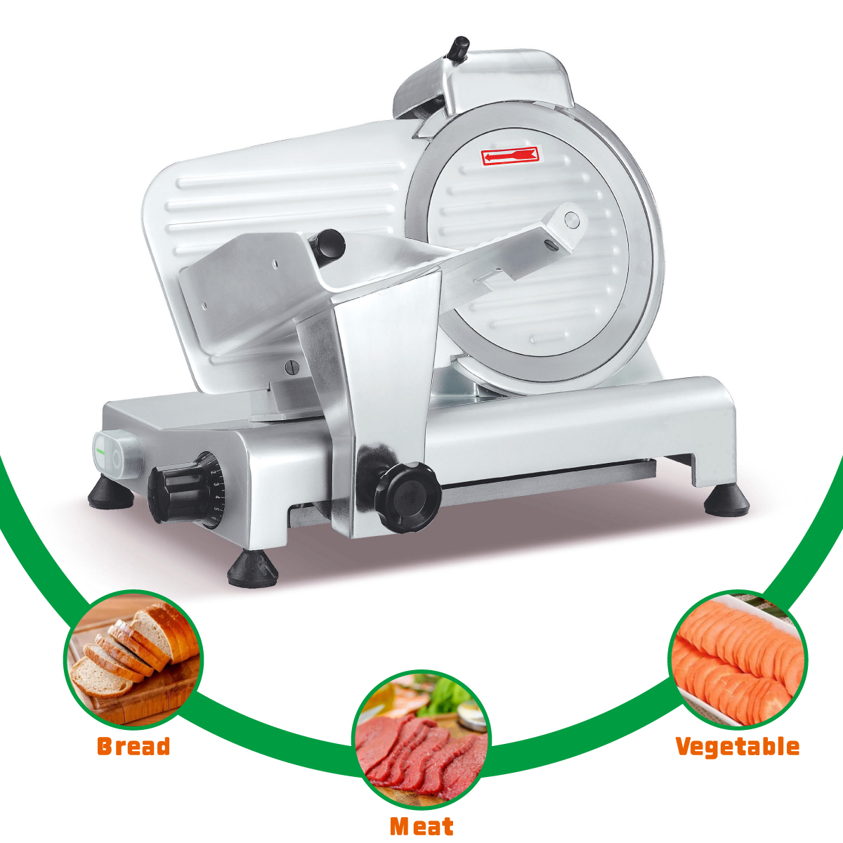 Automatic 500w Stainless Steel Electric Adjustable Thickness Deli Food ...