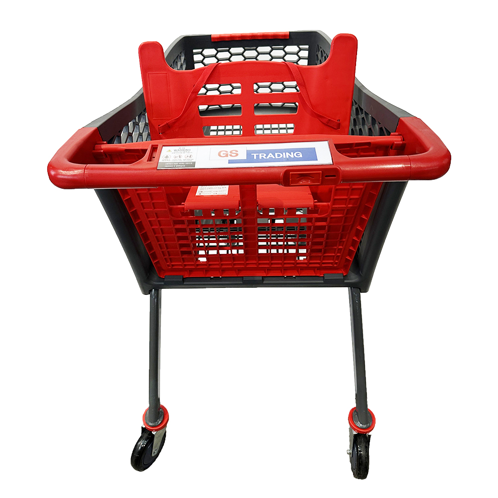 Light Weight Plastic Supermarket Shopping Trolley for Grocery Store