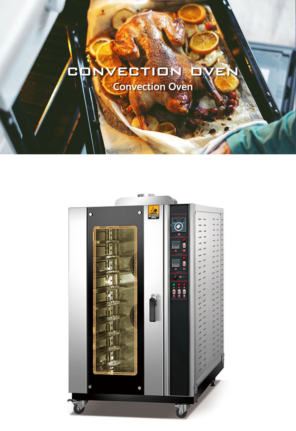 Commercial Electric Three-phase 380V 10 Tray Convection Oven