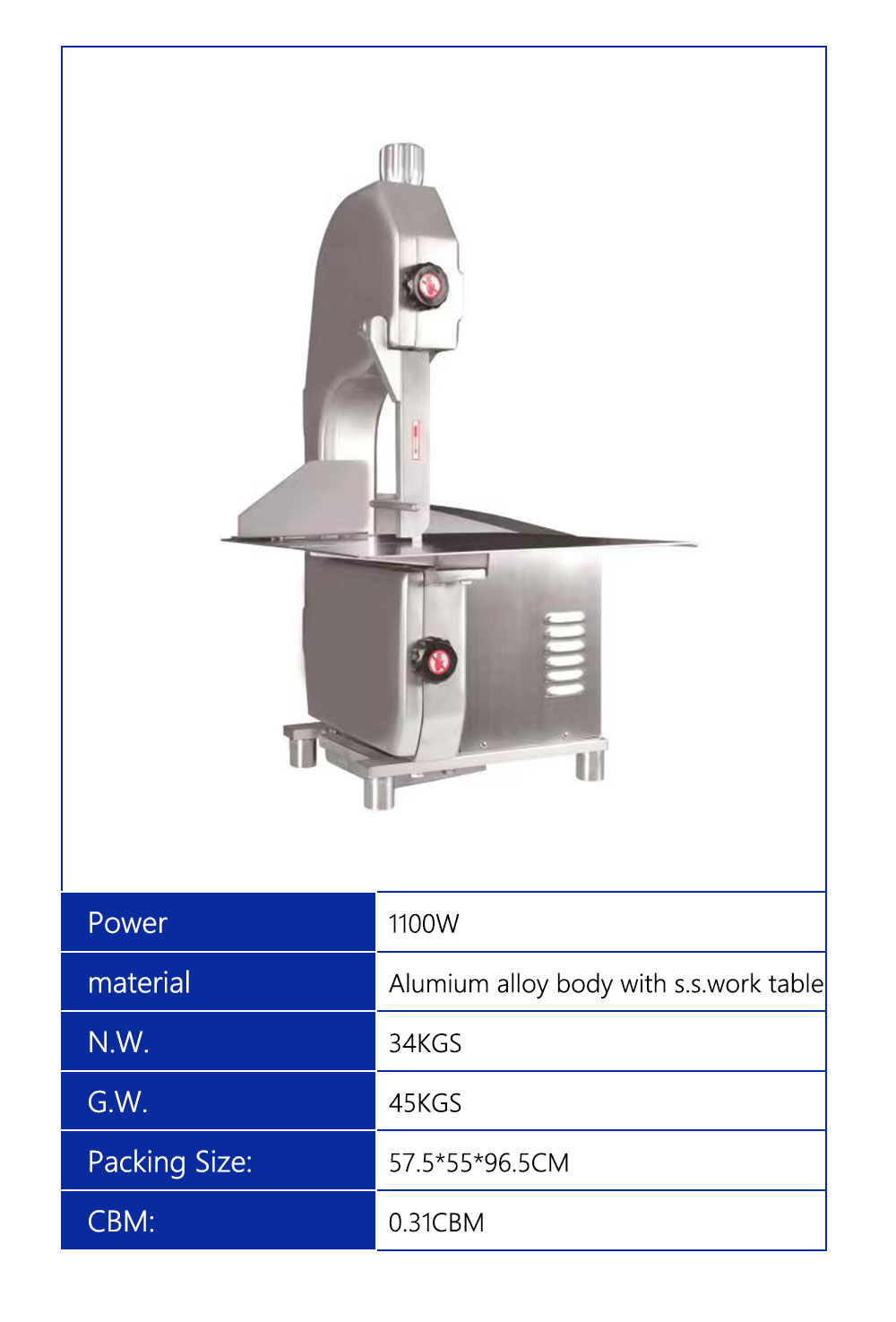 Commercial Electric Bone Sawing Machine